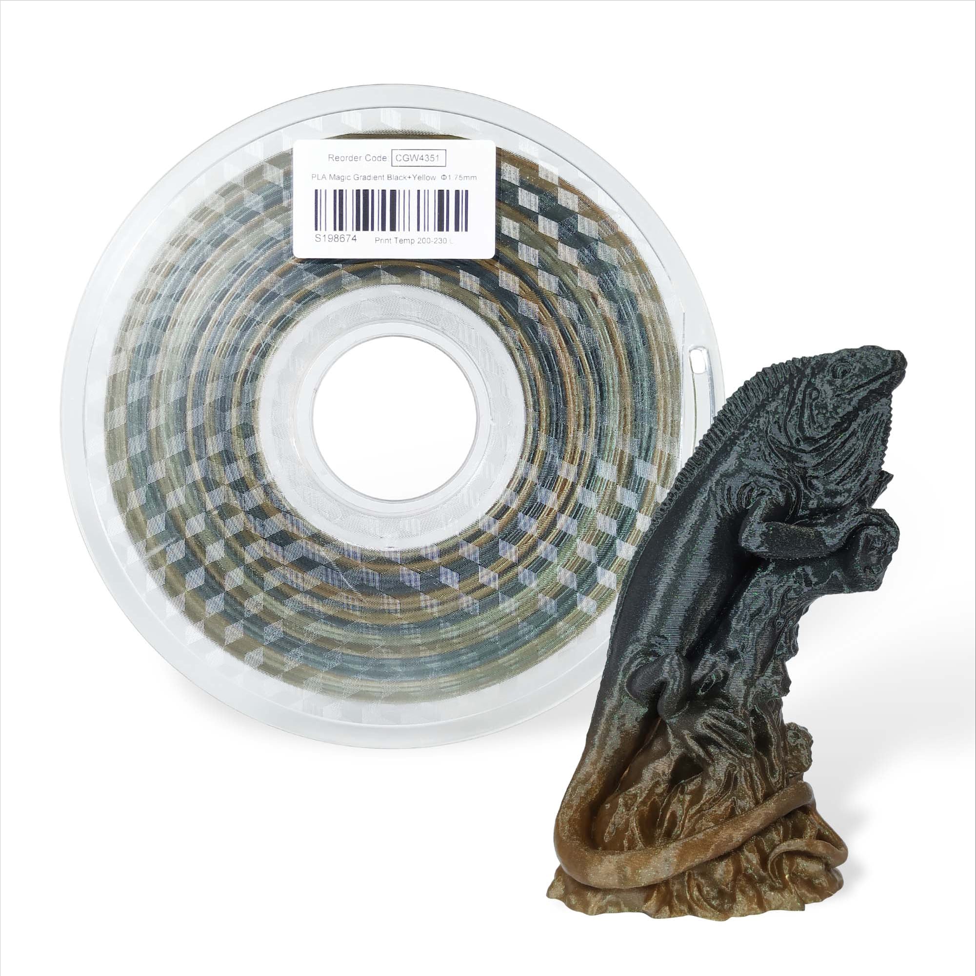 1 x PLA 3D Filament 1.75mm Sparkling Metallic Holographic Magic ...