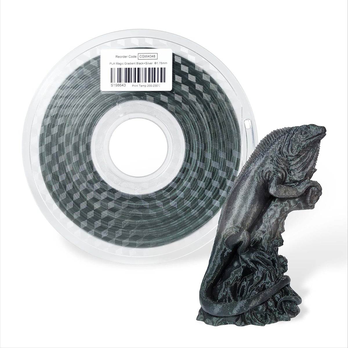1 x PLA 3D Filament 1.75mm Sparkling Metallic Holographic Magic ...
