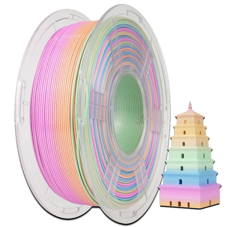 Rainbow Silk PLA 3D Filament 1.75mm - 1KG - InkStation
