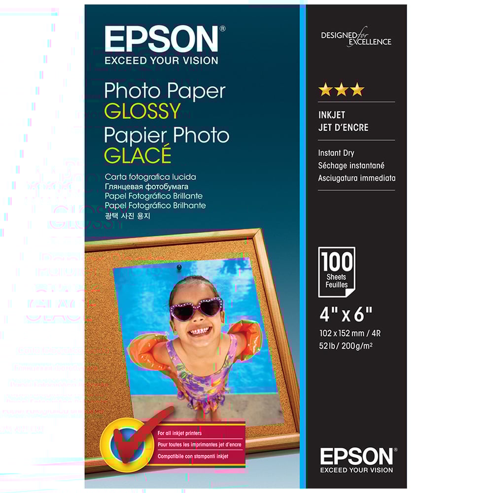 Epson S042548 Genuine Glossy Photo Paper 200gsm 4 inches x 6 inches ...