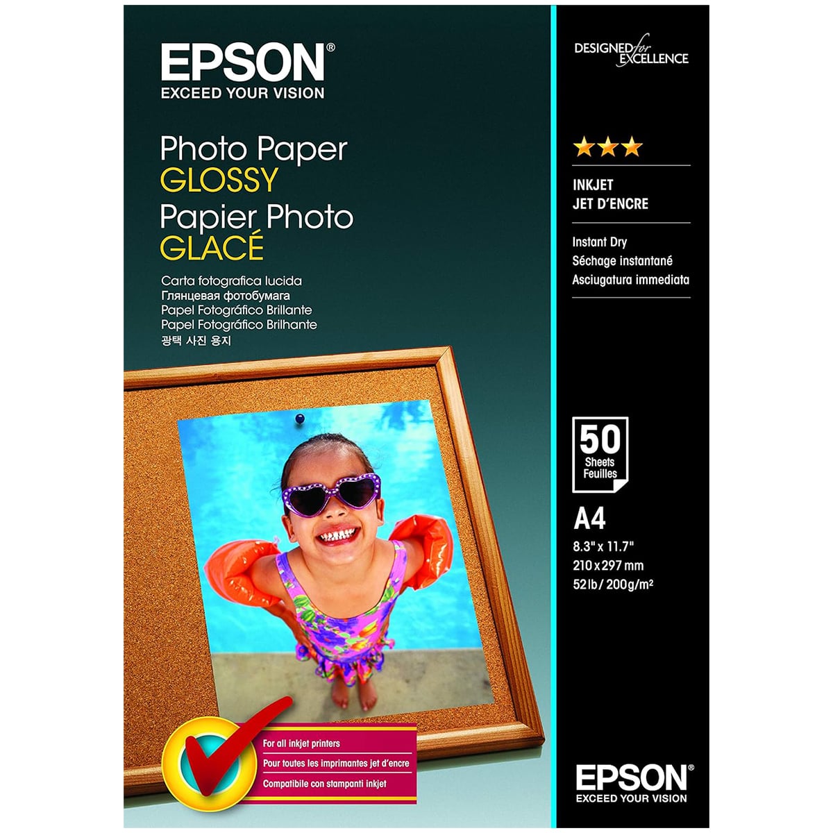 Epson S042539 Genuine Glossy Photo Paper 200gsm A4 - 50 sheets - InkStation